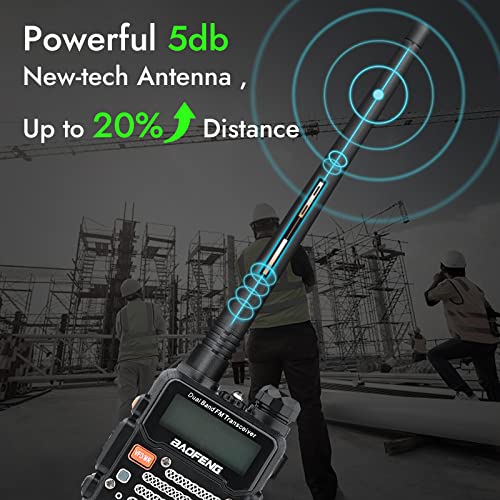 BAOFENG Two Way Radio, BF-F9 V2N 8-Watt Dual Band Radio with 2100mAh Li-ion Battery Portable Walkie Talkies with Includes Full Kit.Frequency Range 144-148/420-450Mhz
