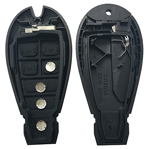 Horande Replacement Key Fob Cover Case fit for 2008-2015 Dodge Ram 1500 2500 3500 Truck Chrysler Jeep Keyless Entry Remote Control Key Fob Shell