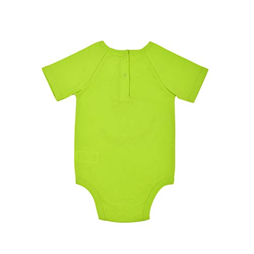 Disney Baby’s Short Sleeve Creeper with Cap, Monsters' Wazowski, Romper Set, Lime, Size 6M