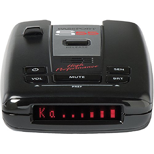 Escort Passport S55 Radar Detector β Extended Long Range, Escort Live App, AutoMute, AutoSensitivity, Audible Alerts, Adjustable LED Display, Signal Strength Meter, Black