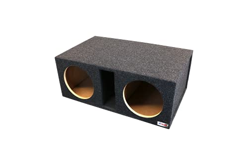 Bbox Dual Vented 15 Inch Subwoofer Enclosure - Pro Series Dual Vented SPL Car Subwoofer Boxes & Enclosures - Premium Subwoofer Box Improves Audio Quality, Sound & Bass - Nickel Finish Terminals