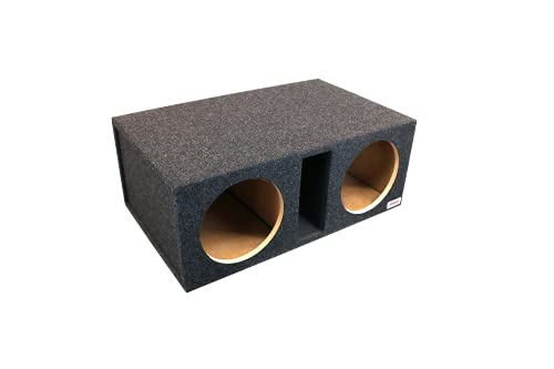 Bbox Dual Vented 15 Inch Subwoofer Enclosure - Pro Series Dual Vented SPL Car Subwoofer Boxes & Enclosures - Premium Subwoofer Box Improves Audio Quality, Sound & Bass - Nickel Finish Terminals