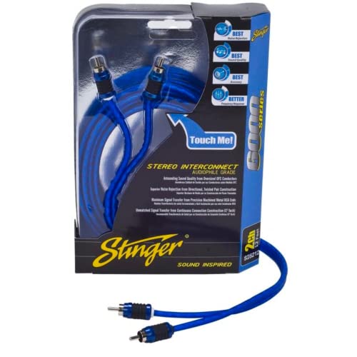 Stinger SI6217 17-Foot 2-Channel 6000 Series Audiophile Grade RCA Interconnect Cable , BLUE