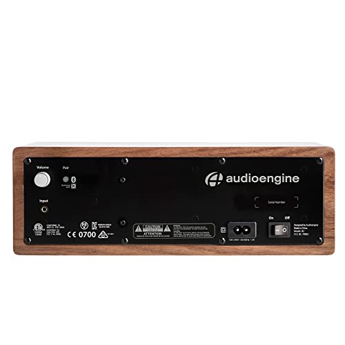 Audioengine B2 Wireless Bluetooth Speaker | Home Music System, Retro Tabletop aptX Bluetooth Speaker, Mini Stereo System | AUX Audio Input for Phone, Tablet, Computer (Walnut Real Wood Veneer)
