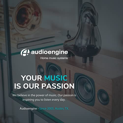 Audioengine B2 Wireless Bluetooth Speaker | Home Music System, Retro Tabletop aptX Bluetooth Speaker, Mini Stereo System | AUX Audio Input for Phone, Tablet, Computer (Walnut Real Wood Veneer)