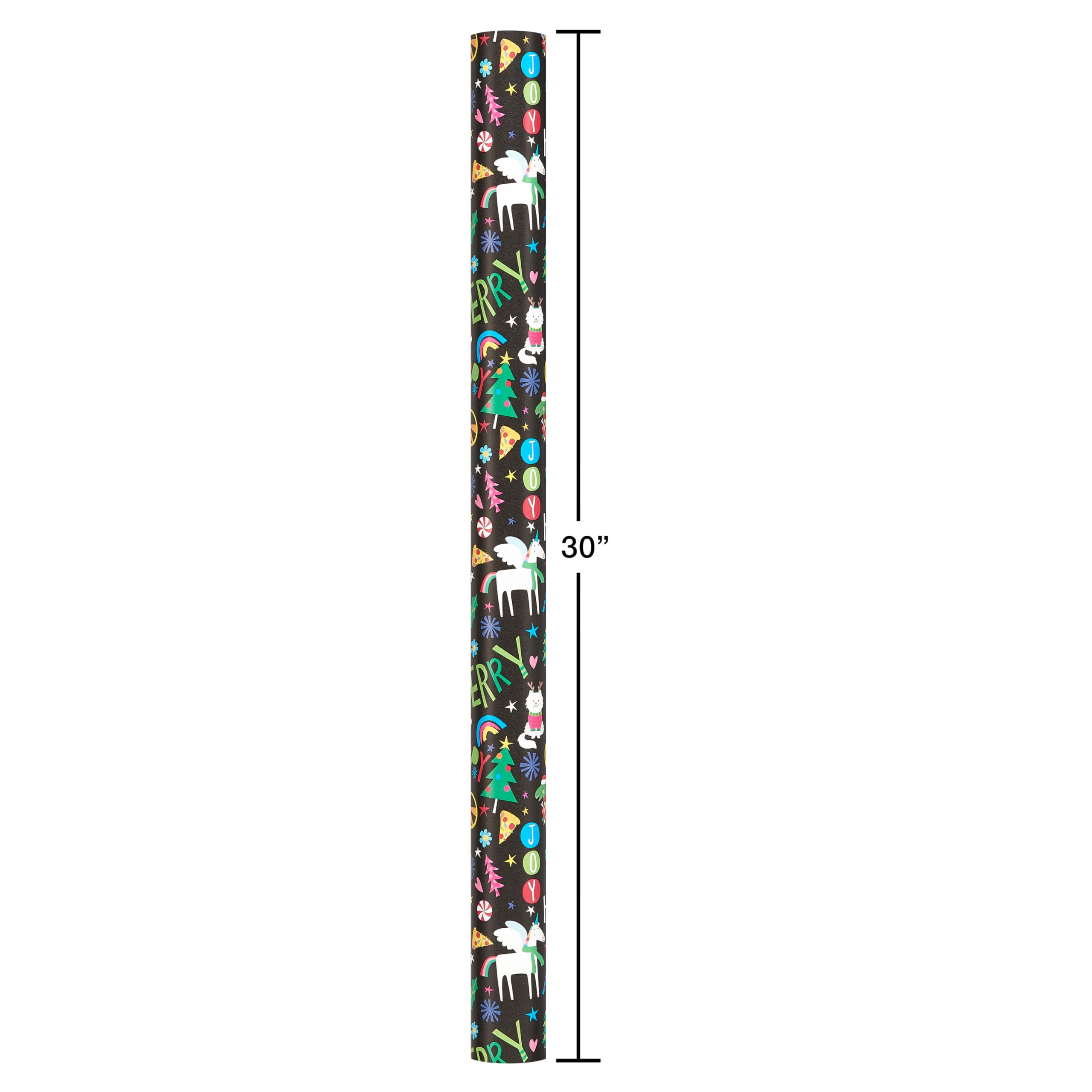 American Greetings Christmas Reversible Jumbo Wrapping Paper For Kids, Assorted Characters & Designs (1 Roll, 175 sq. ft)