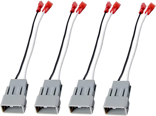 QTTECH 72-7800 2 Pack Car Speaker Connector Harnesses and Wire Harness Tape for with 1990-Up Honda and Vehicles