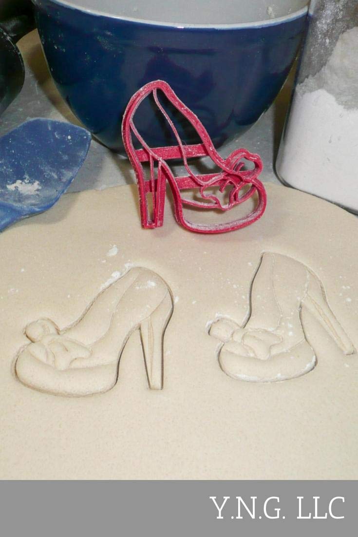 WHEELS OR HEELS GENDER REVEAL BABY SHOWER SET OF 3 COOKIE CUTTER MADE IN USA PR1193
