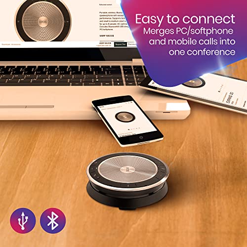 Global Teck Worldwide GTW Bundle EPOS - Sennheiser SP 30 Speakerphone w/Microfiber Cloth, Compatible w/Teams, Zoom, Webex, Skype, Mobile, Tablets, PC/Mac