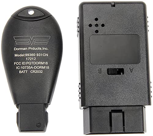 Dorman 99360 Keyless Entry Remote 3 Button Compatible with Select Chrysler / Dodge / Ram Models (OE FIX)