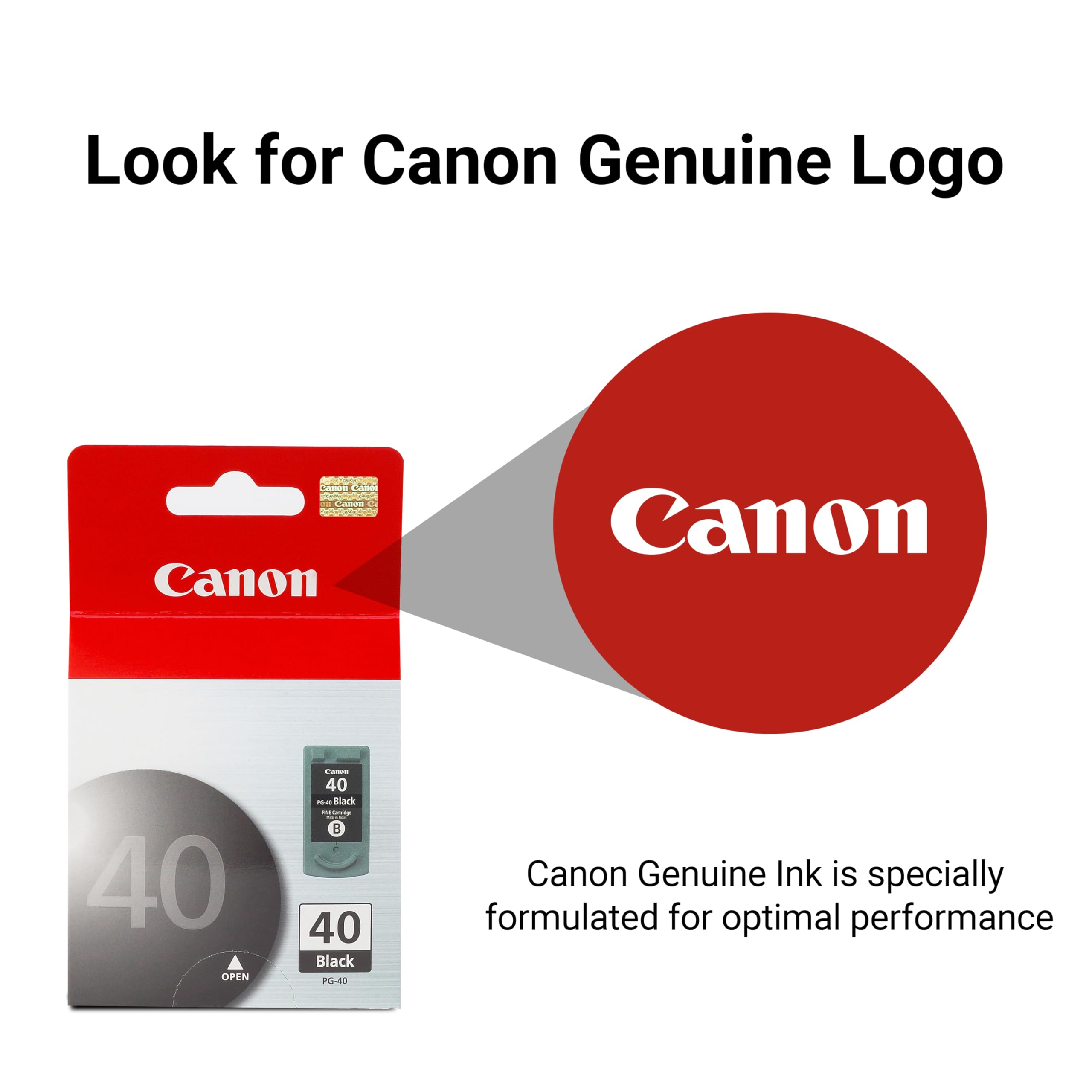 Canon PG-40 Black Ink Cartridge, Compatible to iP2600, iP800, iP700 and iP600 Printers