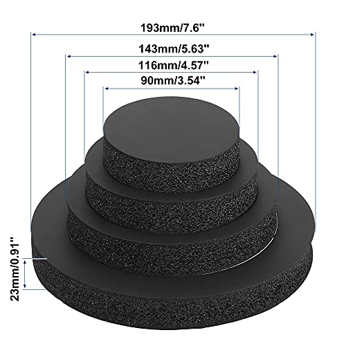 X AUTOHAUX 4 PCS Speaker Fast Rings 6" 6.5" 6.75 Inch Car Speaker Foam Baffles Enhancer System Sponge Car Horns Sponge Bass Blocker Kit for 6" to 6.75" Speakers