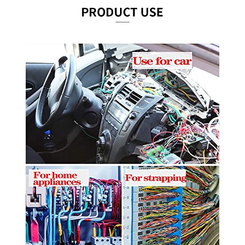 Seigun,6 Rolls Wire Loom Harness Tape, High Adhesive Force Wiring Harness,Black Adhesive Fabric Tape, Automobile Electrical Wire harnessing Noise Dampening Heat Proof (19mm X 15m