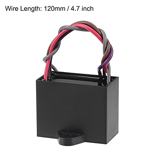 uxcell Ceiling Fan Capacitor CBB61 4.5/5/5uF 250V AC 4 Wires Metallized Polypropylene Film Capacitor 48x38x26mm for Electric Fan Pump Motor Generator 2Pcs