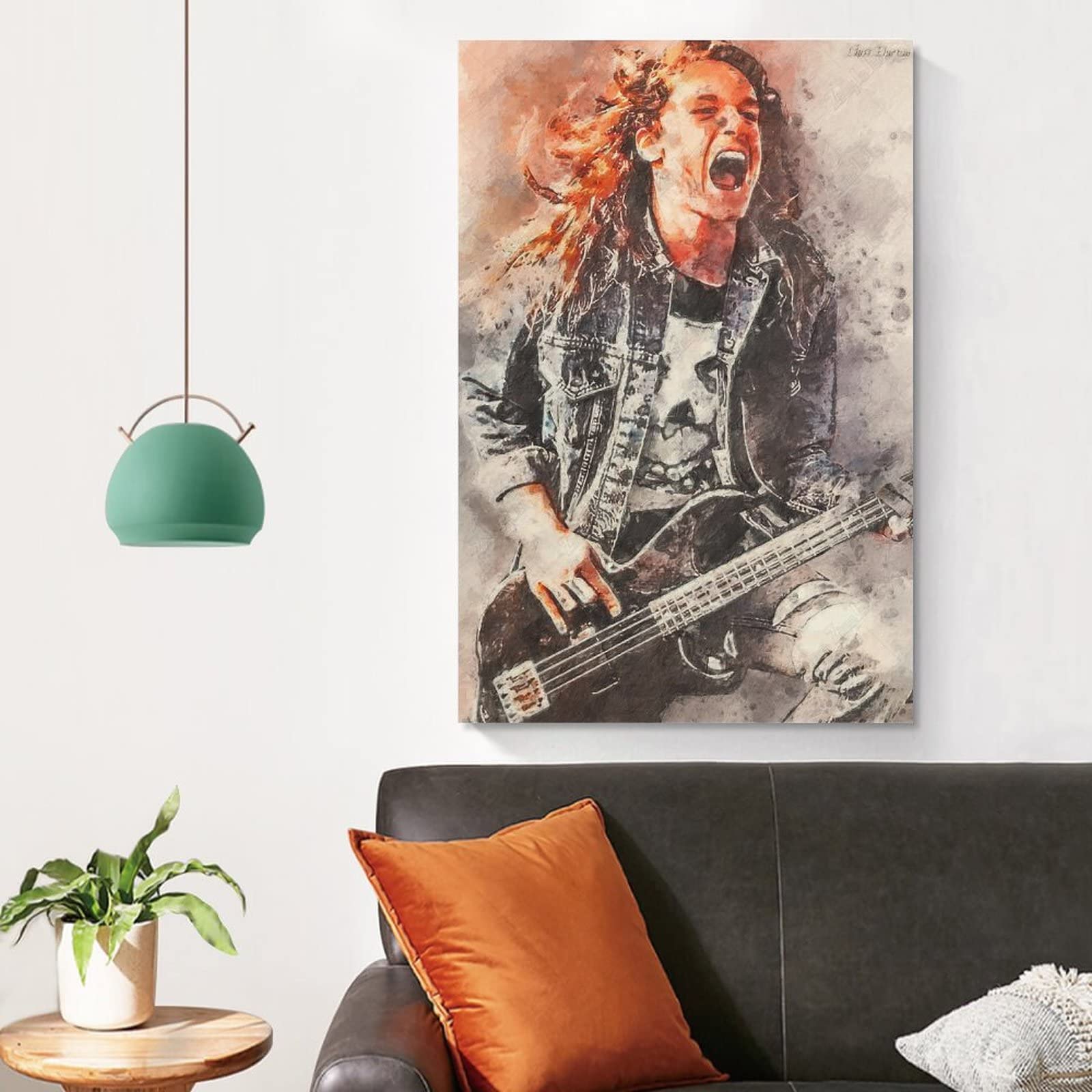 KRIADO Rock Bassist Cliff_Burton Rock Live Wall Art Canvas Poster 12x18inch(30x45cm)