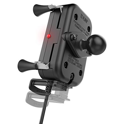 RAM MOUNTS Tough-Charge with X-Grip Tech Waterproof Wireless Charging Holder RAM-HOL-UN12WB with B Size 1" Ball