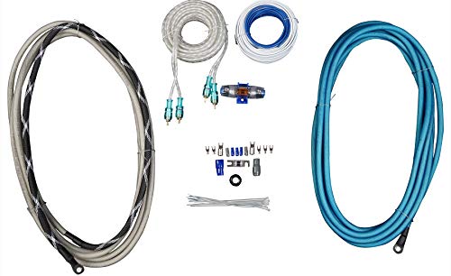 Rockville RMWK4 4 AWG Gauge Waterproof Marine Amplifier/Amp Install Wire Kit