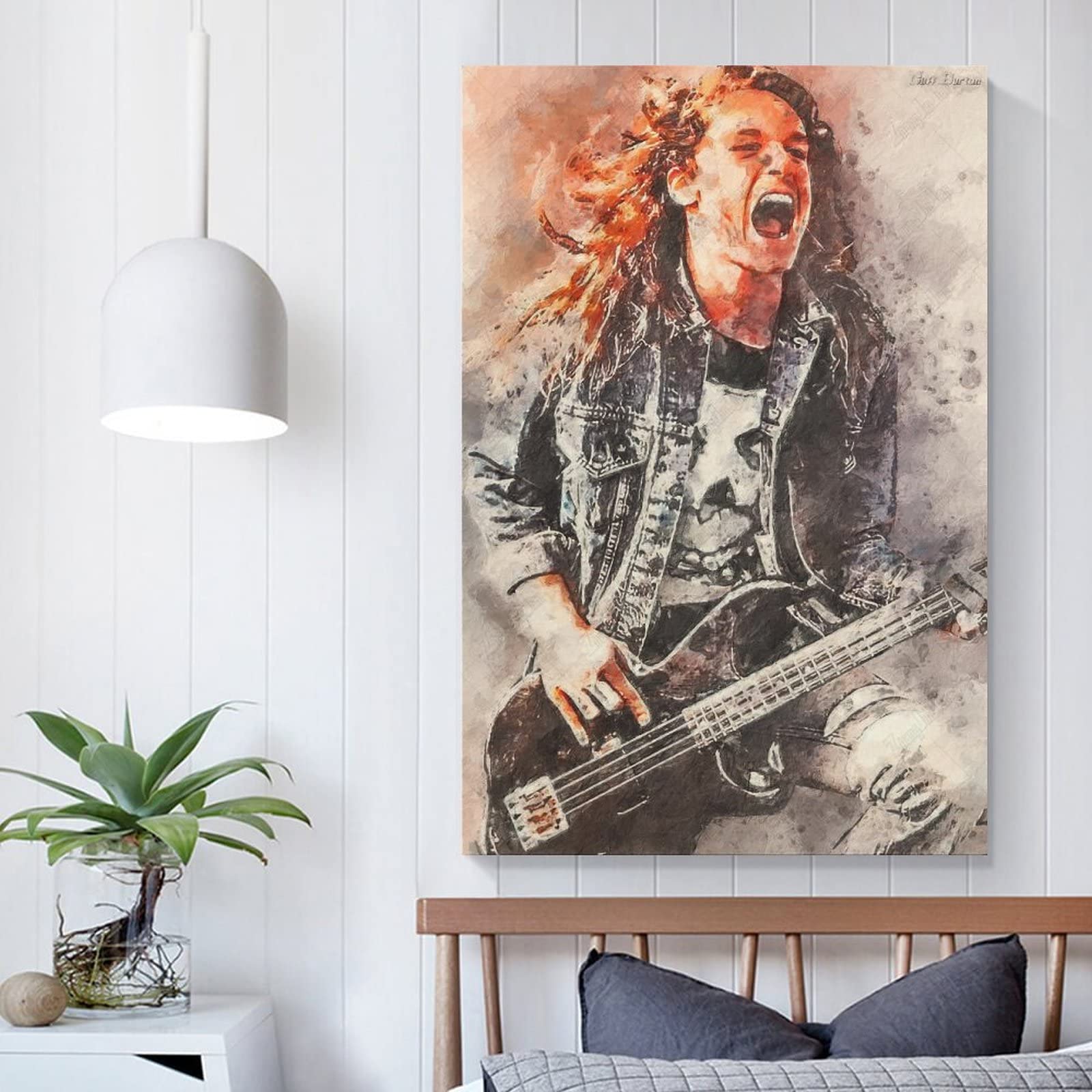 KRIADO Rock Bassist Cliff_Burton Rock Live Wall Art Canvas Poster 12x18inch(30x45cm)