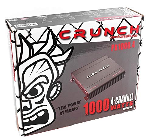 Crunch PX1000.4 Power Amplifier (Class Ab, 4 Channels, 1,000 Watts), 3.70in. x 12.60in. x 10.80in.