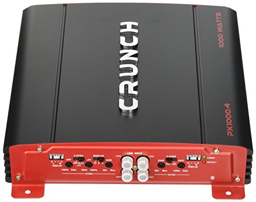 Crunch PX1000.4 Power Amplifier (Class Ab, 4 Channels, 1,000 Watts), 3.70in. x 12.60in. x 10.80in.