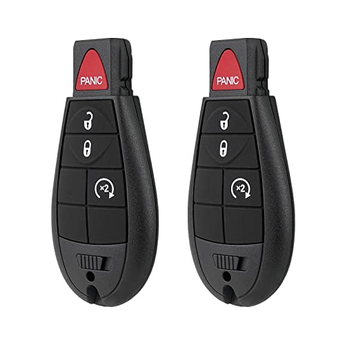 Remote Car Key for Dodge Ram 1500 2013 2014 2015 2016 2017 2018 2019 2020 2021 2500 3500 4500 5500 2013-2018 Pickup Truck Keyless Entry Remote Start Control GQ4-53T (Pack of 2)