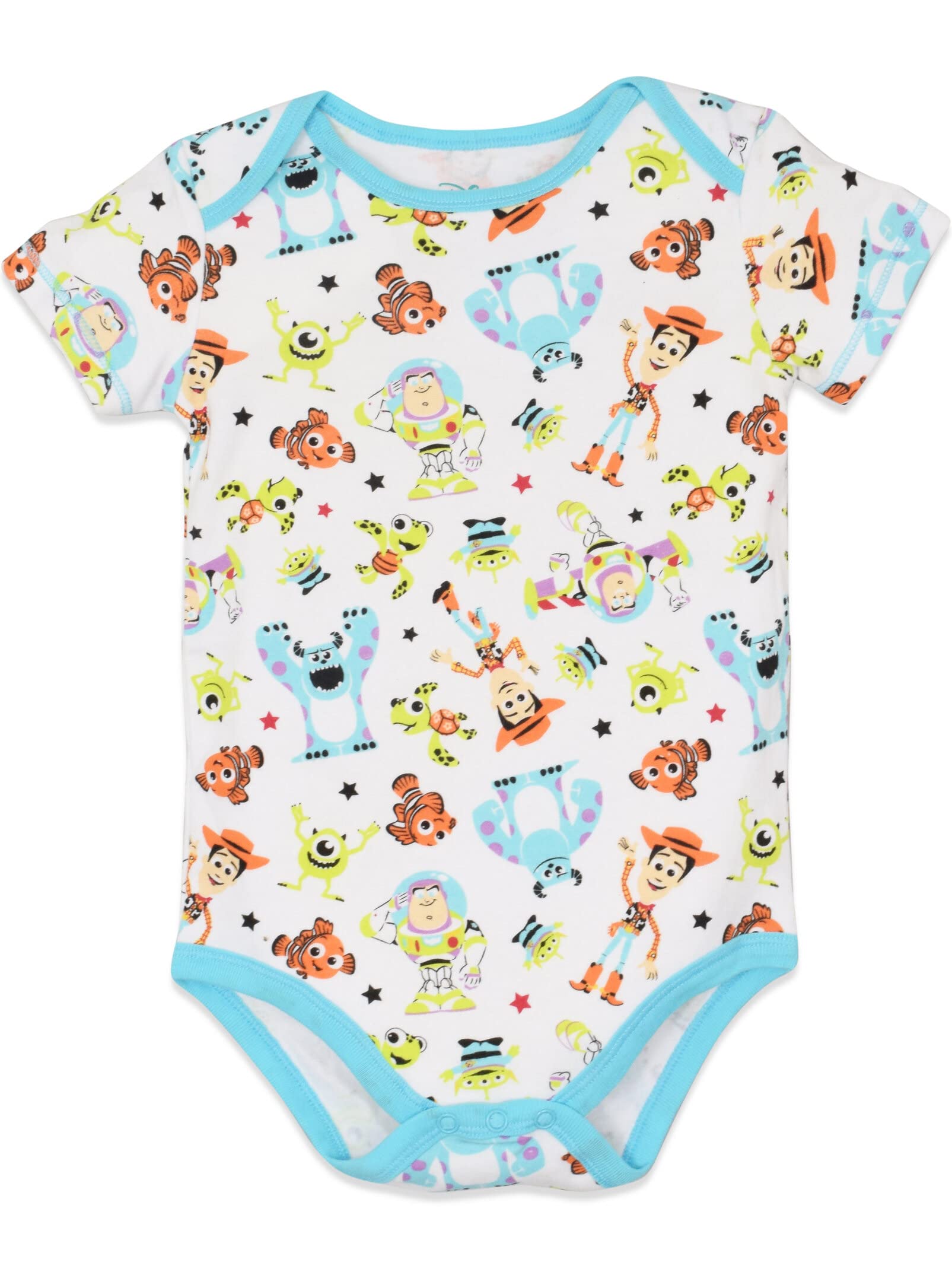 Disney Pixar Newborn Baby Boys 5 Pack Bodysuits 0-3 Months