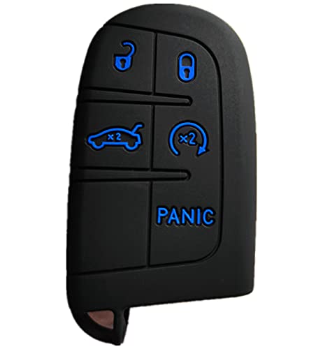 Smart Key Fob Cover Remote Case Keyless Protector Jacket for Jeep Grand Cherokee Dodge Challenger Charger Dart Durango Journey Chrysler 300