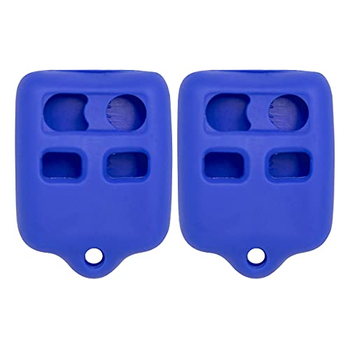 Keyless2Go Replacement for New Silicone Cover Protective Cases for 4 Button Remote Key Fobs CWTWB1U345 CWTWB1U331 - Blue (2 Pack)