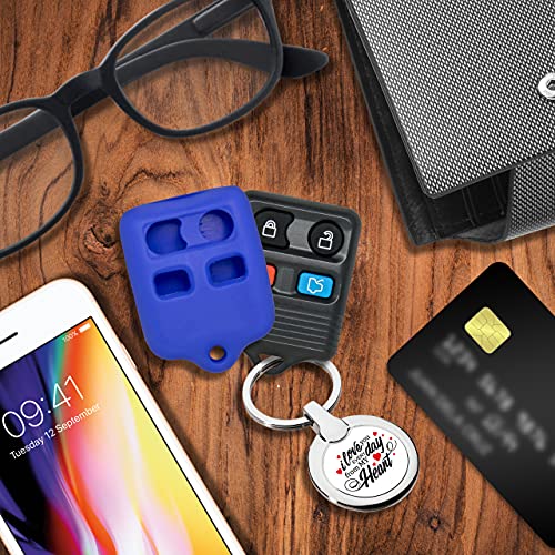 Keyless2Go Replacement for New Silicone Cover Protective Cases for 4 Button Remote Key Fobs CWTWB1U345 CWTWB1U331 - Blue (2 Pack)
