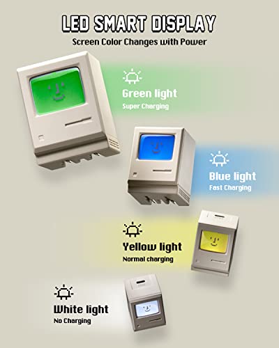 Shargeek 130W STORM2 Slim Transparent Power Bank with LED Display Screen & Shargeek Retro 35W USB C Fast Charger