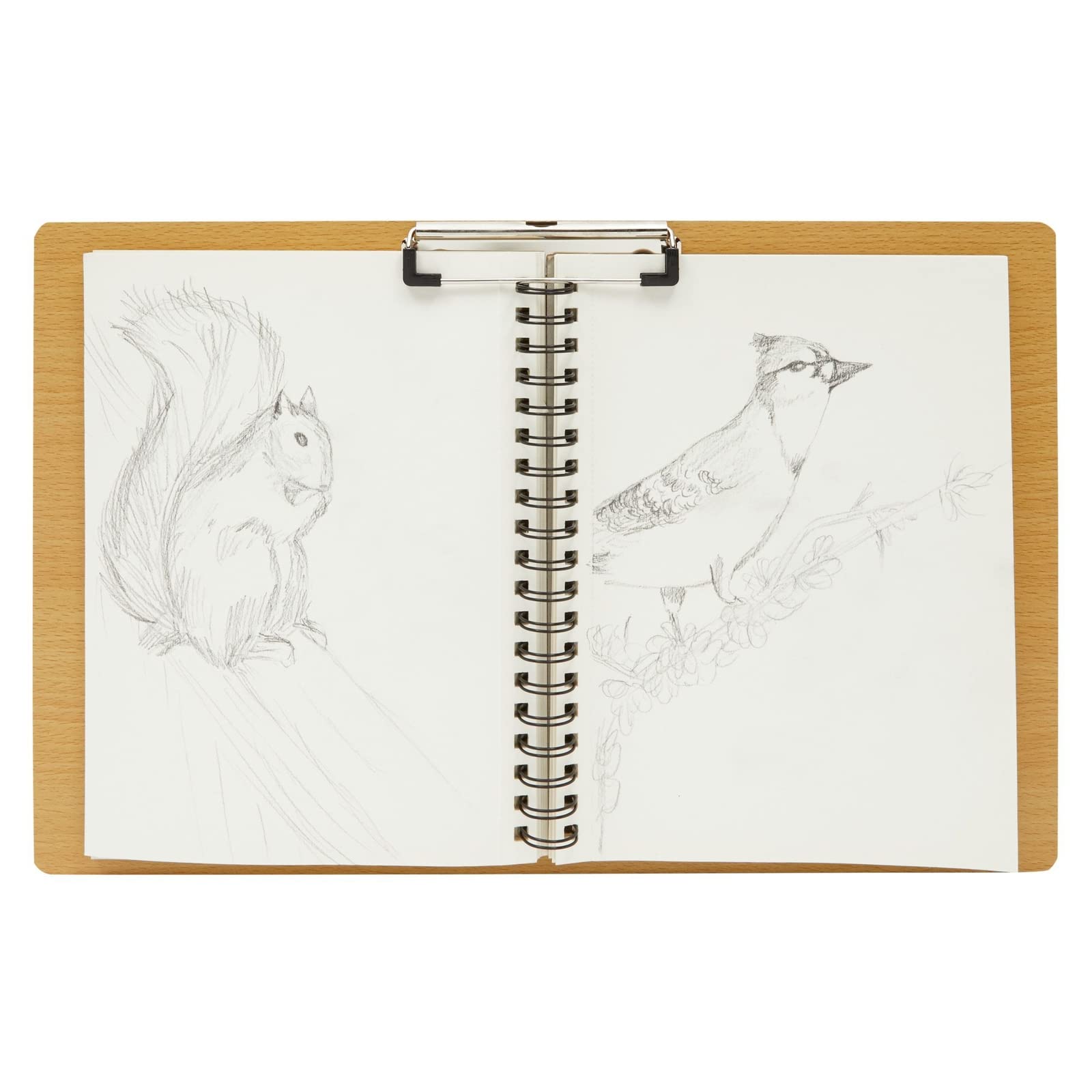 Extra Large 11x17 Clipboard, Horizontal Wooden Lap Board with Low Profile Clip for Drawing, Sketching, Art Supplies (3mm Thickness)