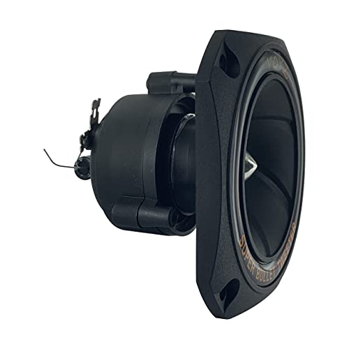VOYZ 400 Watt 3.5β Piezo Super Horn Tweeters Aluminum Diaphragm 4-8 ohms - Black Housing with Capacitor 1 Pair (2pcs) (PET-1943)