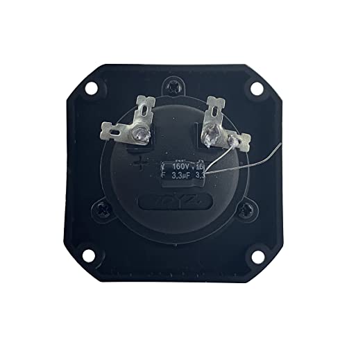 VOYZ 400 Watt 3.5β Piezo Super Horn Tweeters Aluminum Diaphragm 4-8 ohms - Black Housing with Capacitor 1 Pair (2pcs) (PET-1943)
