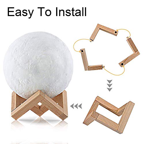 3D Moon Quran Speaker Light, Portable Quran Speaker APP Control Remote Small Moon Light Night Light with Bluetooth Eid Mubarak hajj Gifts…