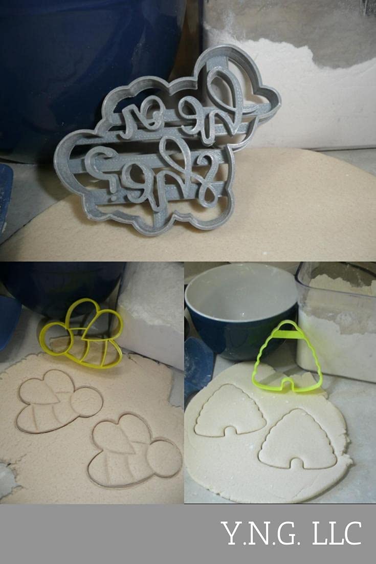 WHAT WILL IT BEE GENDER REVEAL BABY SHOWER SET OF 3 COOKIE CUTTERS MADE IN USA PR1302