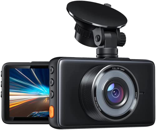 DAJKRTIA Dash Cam 1080P Car Dash Camera, Super Night Vision Driving Recorder 3 Inch LCD Screen 170° Wide Angle, G-Sensor, Accident Record, Loop Recording
