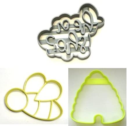 WHAT WILL IT BEE GENDER REVEAL BABY SHOWER SET OF 3 COOKIE CUTTERS MADE IN USA PR1302