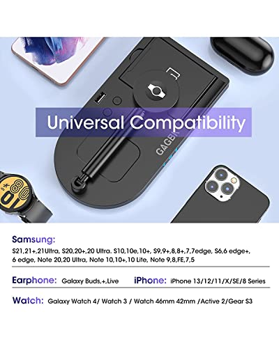Wireless Charger Samsung, 3 in 1 Flodable Wireless Charging Station for Samsung Galaxy S22/S21/S20, Z Flip, Z Fold Series, Samsung Watch Charger for Galaxy Watch 5/4/3/Active 2, Galaxy Buds 2/Pro/+