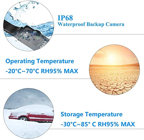 GTP Vehicle Rear View Backup Camera Wide Viewing Angle License Plate Mount Parking Assist Kit - Waterproof High Definition Color w/ 7 Infrared Night Vision LED Universal Car Truck Parking Camera