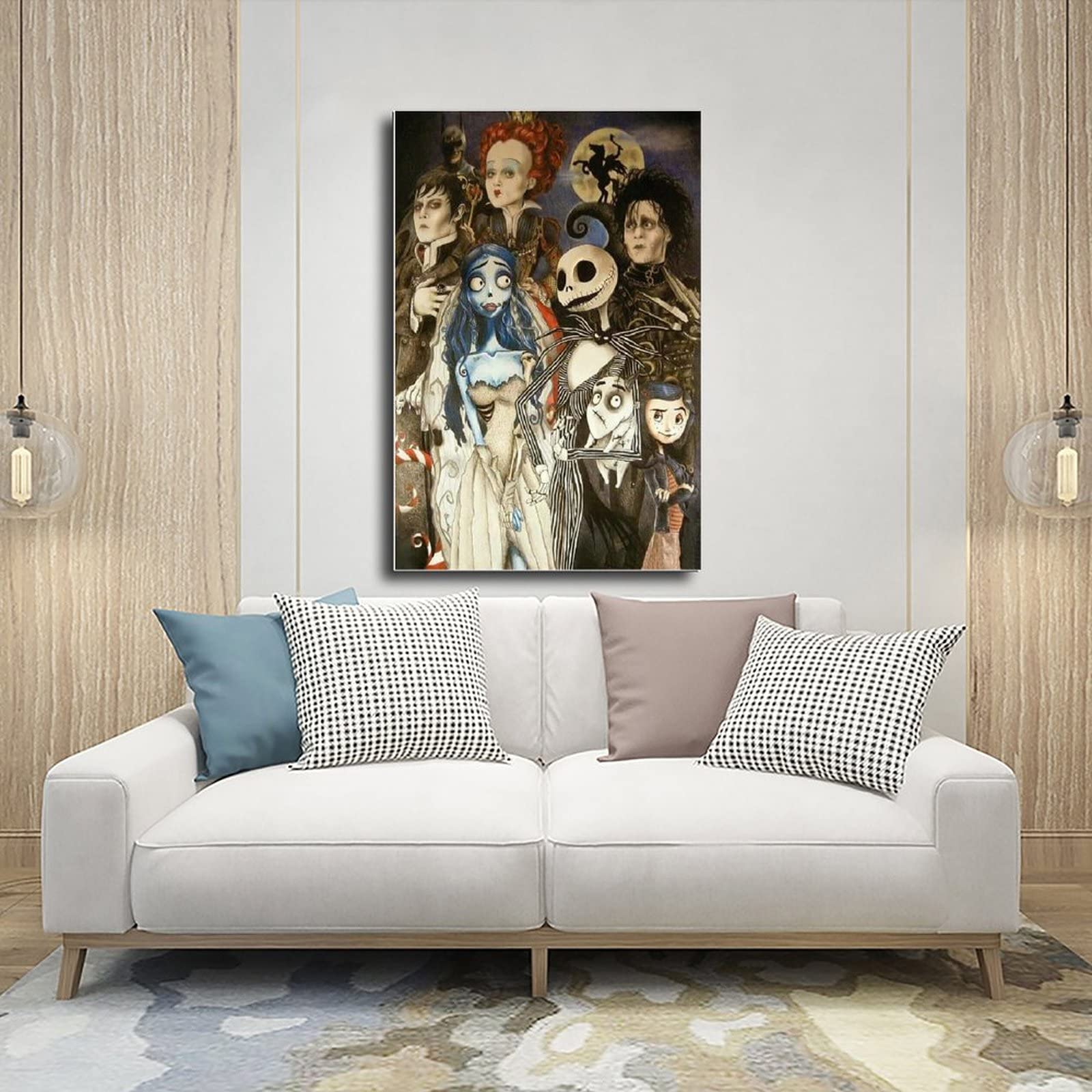 Shruan Tim Burton Edward Scissorhands Canvas Poster Bedroom Decor Sports Landscape Office Room Gift Unframe-style 16x24inch(40x60cm)
