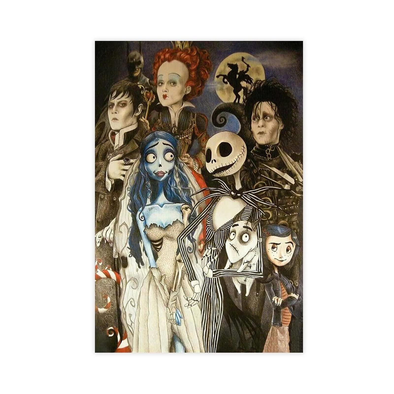 Shruan Tim Burton Edward Scissorhands Canvas Poster Bedroom Decor Sports Landscape Office Room Gift Unframe-style 16x24inch(40x60cm)