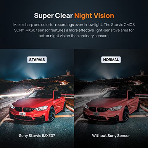 70mai Dash Cam Lite, 1080P Full HD, Smart Dash Camera for Cars, Sony IMX307, Built-in G-Sensor, 130° Wide Angle FOV, WDR, Night Vision, Loop Recording