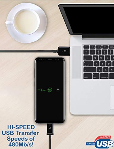 eFa Fast 15W Car Charger Works for Samsung SM-A600A with Adaptive Fast Charge 2.0 and MicroUSB Data Cable!