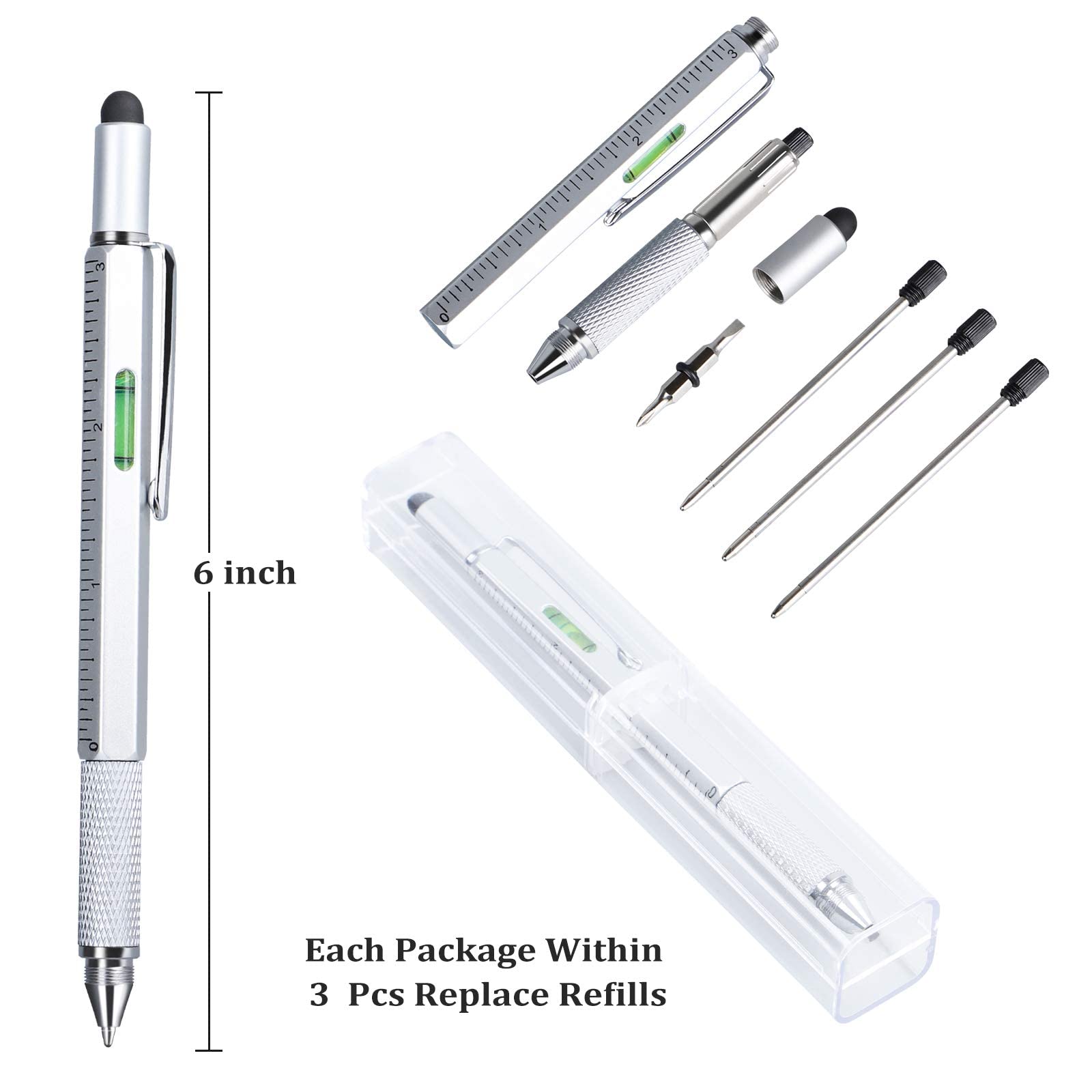 Stocking Stuffers for Men,Christmas Gifts Ideas for Dad Engineer Woodworkers Teachers Multitool Pen,Birthday Gifts for Dad, Husband, Grandpa, Dad Gifts from Daughter
