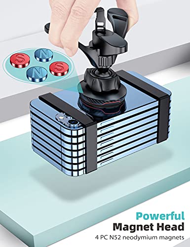 eSamcore Magnetic Car Phone Holder, Universal Air Vent Clip Car Phone Mount with Powerful Magnets and Anti-Fall Cell Phone Car Mount for iPhone Samsung Galaxy and Other Smartphone