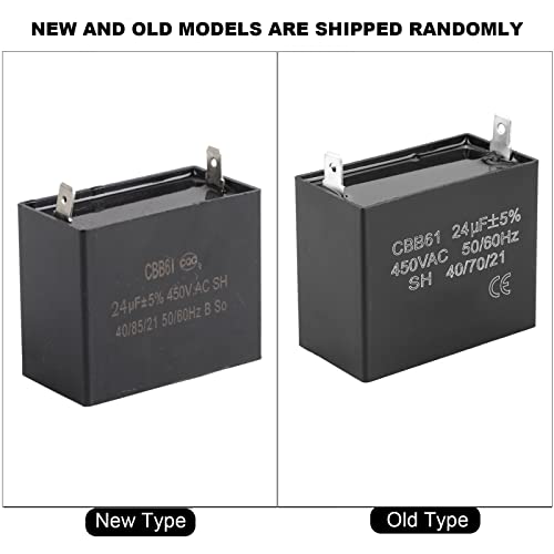 CBB61 Capacitor CBB61 Generator Capacitor, 24uf Starting Capacitor for 400/350/300/250VAC Brushless Gas and Diesel Generators