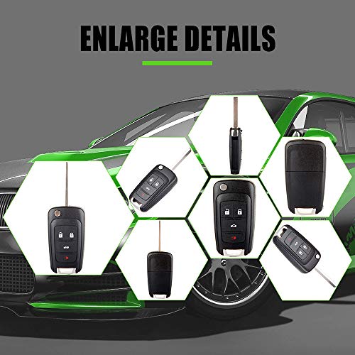 SCITOO Replacement for 4 Buttons Keyless Entry Remote Key Fob for Chevy for Malibu for Camaro for Cruze for Equinox OHT01060512 1PC
