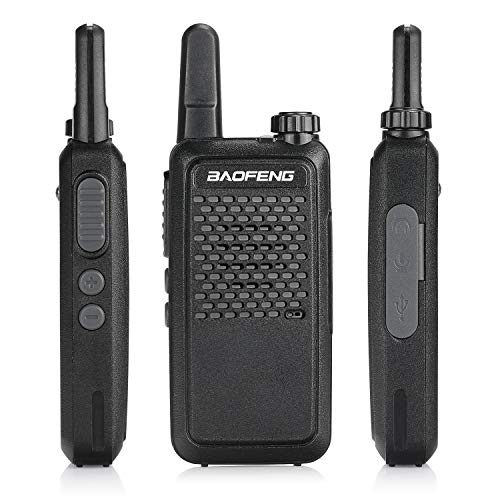 BAOFENG GT-22 Walkie Talkies for Adults Rechargeable, Long Range Two Way Radios with 1500mAh Battery, Portable Handheld VOX Handsfree with Earpieces, Holsters (2 Pack)