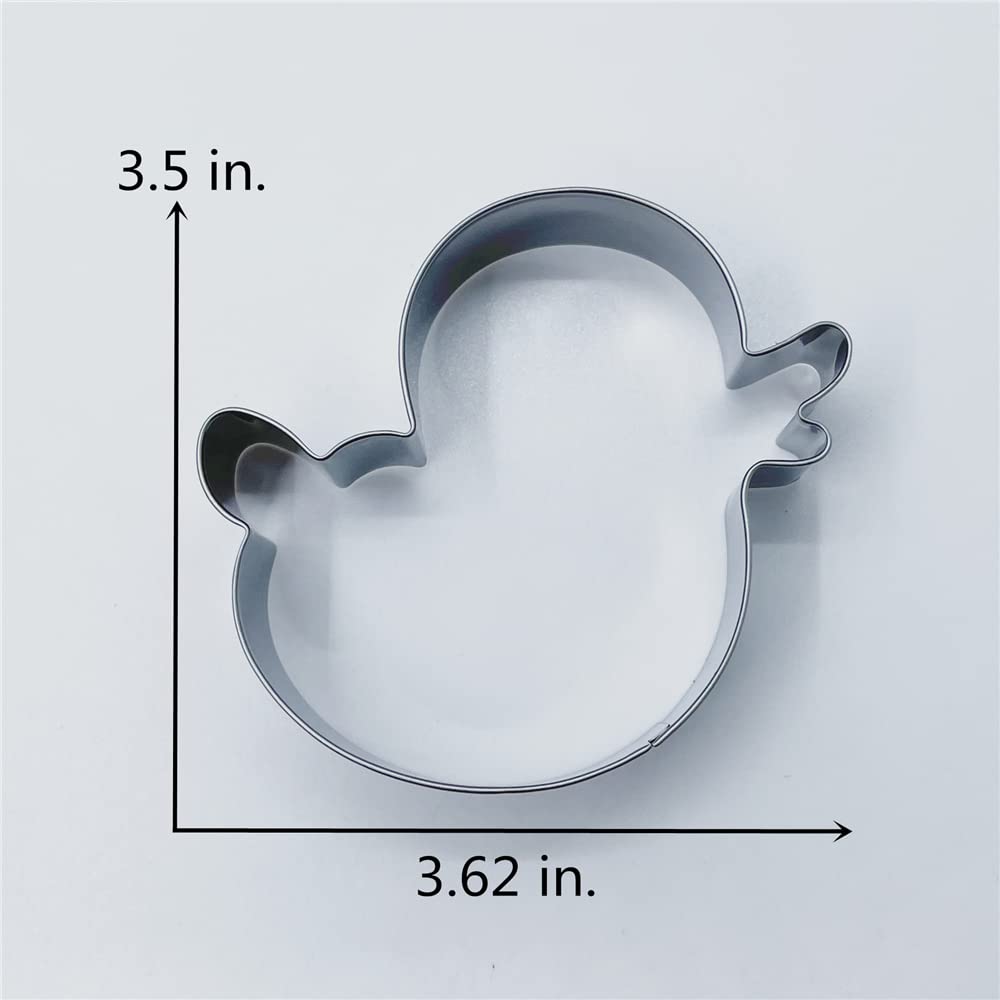 LILIAO Teddy Bear & Duck Cookie Cutters Kids, Baby Shower Biscuit Bread Sandwich Cutters, Stainless Steel