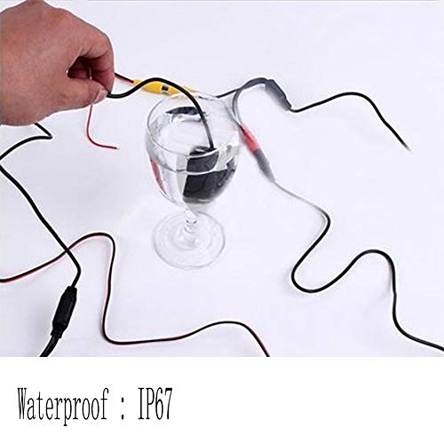 Mini Car Rear View Camera Night Vision Backup Camera with Waterproof IP67 Color CMOS 8 LED Lights Flush Mount 170 Viewing Angle